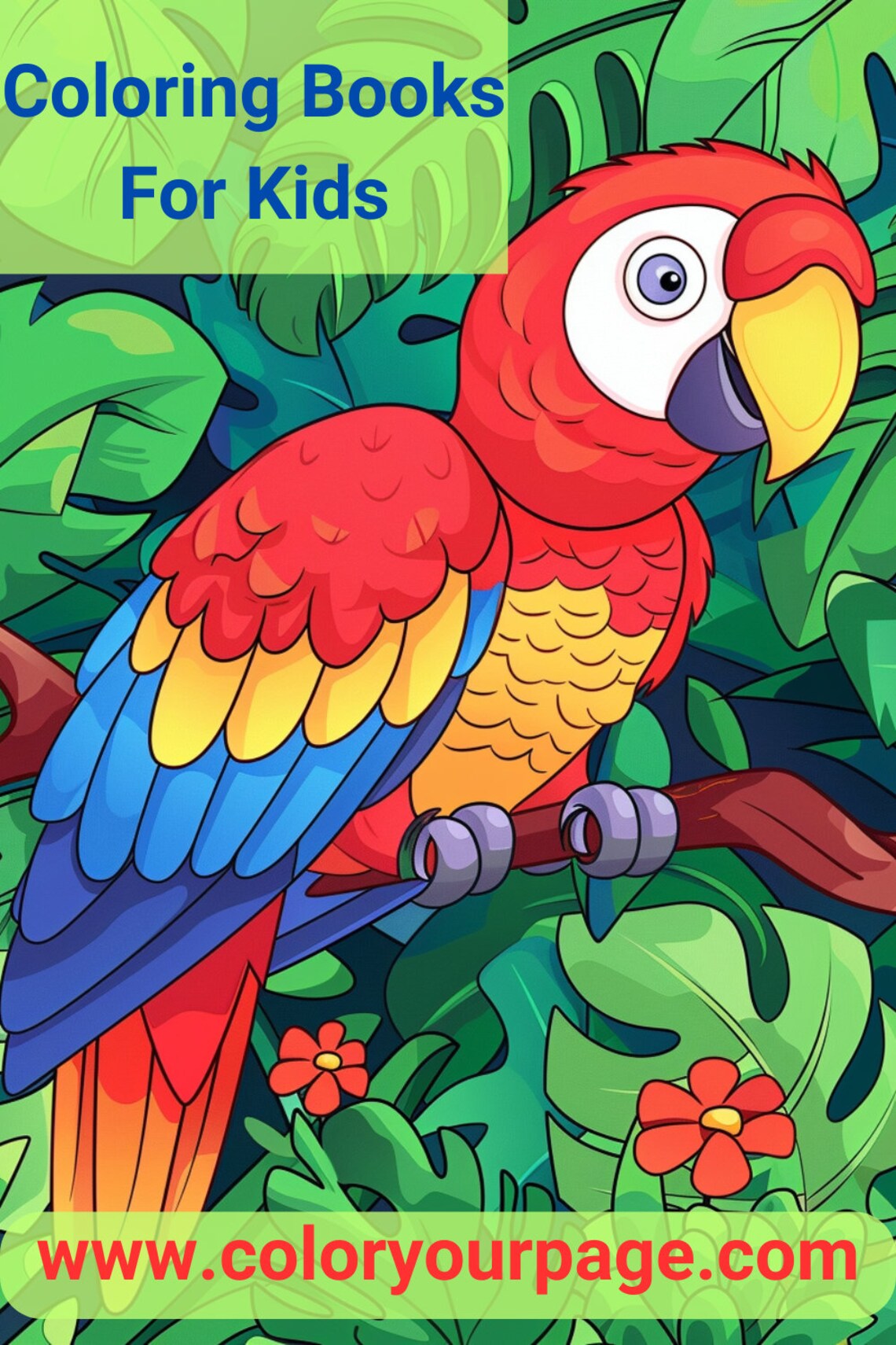 Parrot Coloring Book for Kids, Part 1 - Etsy
