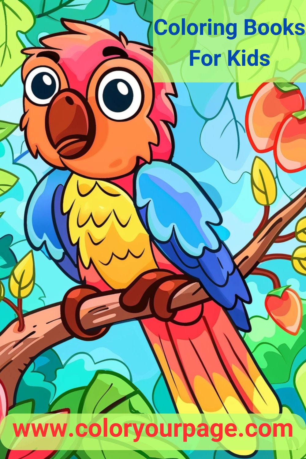 Parrot Coloring Book for Kids, Part 1 - Etsy