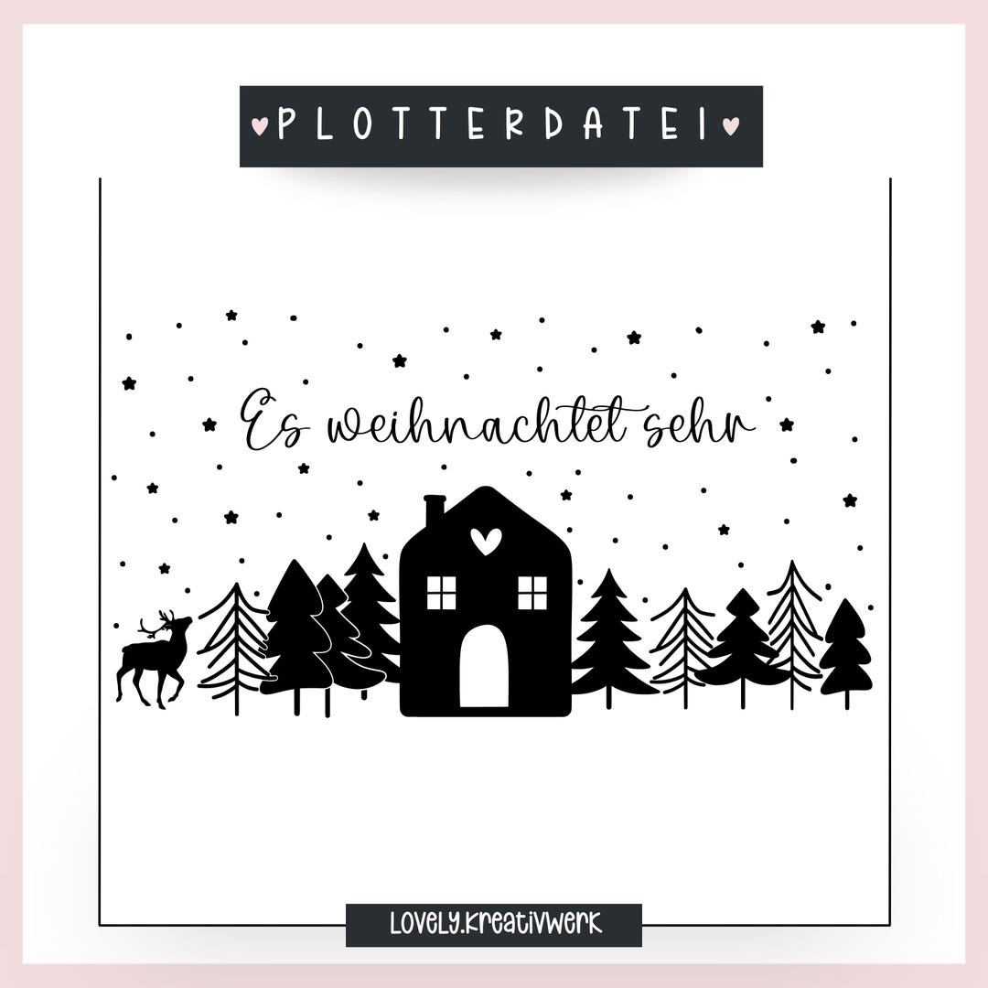 Plotter File Winter Town It's Very Christmassy Christmas SVG PNG ...