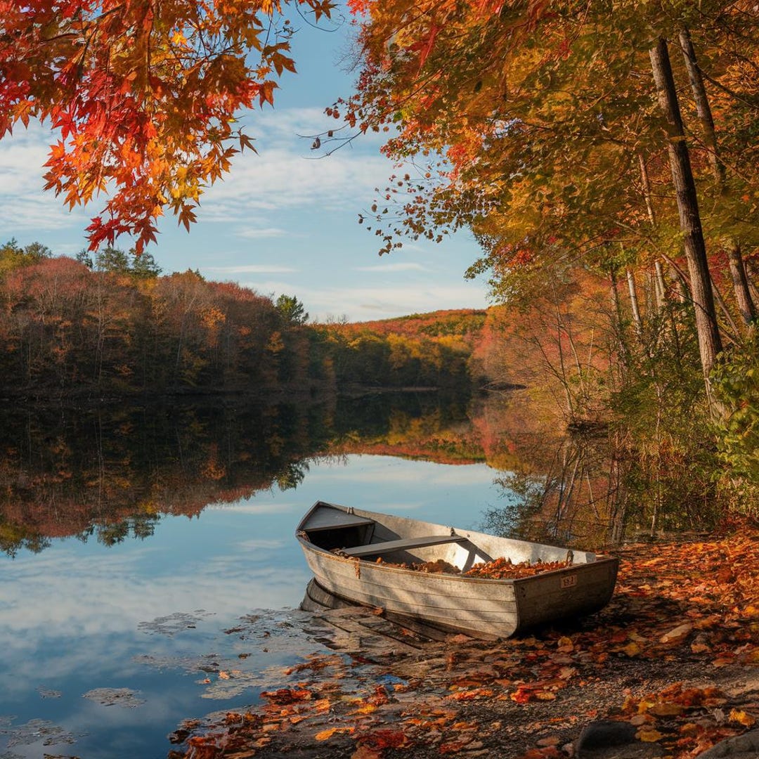 Autumn Reflections - Tranquil Lake and Fall Foliage Fine Art Print - Etsy