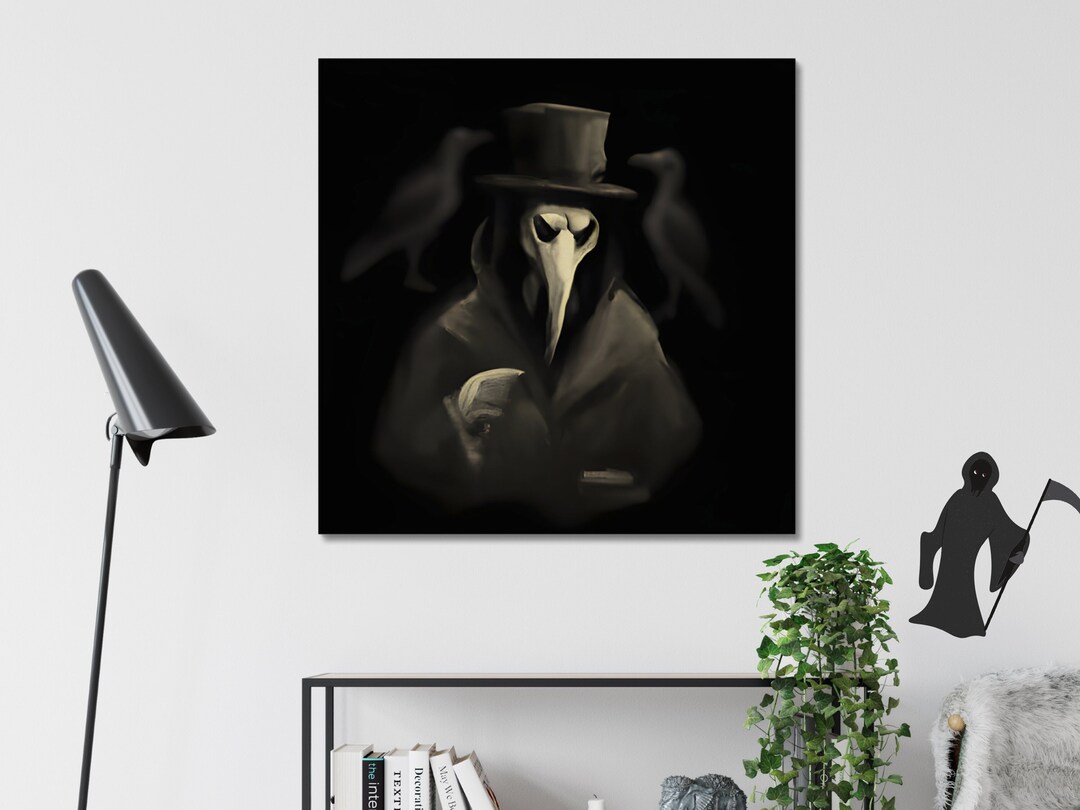 Plague Doctor Art Print Plague Doctor Wall Decoration Dark - Etsy
