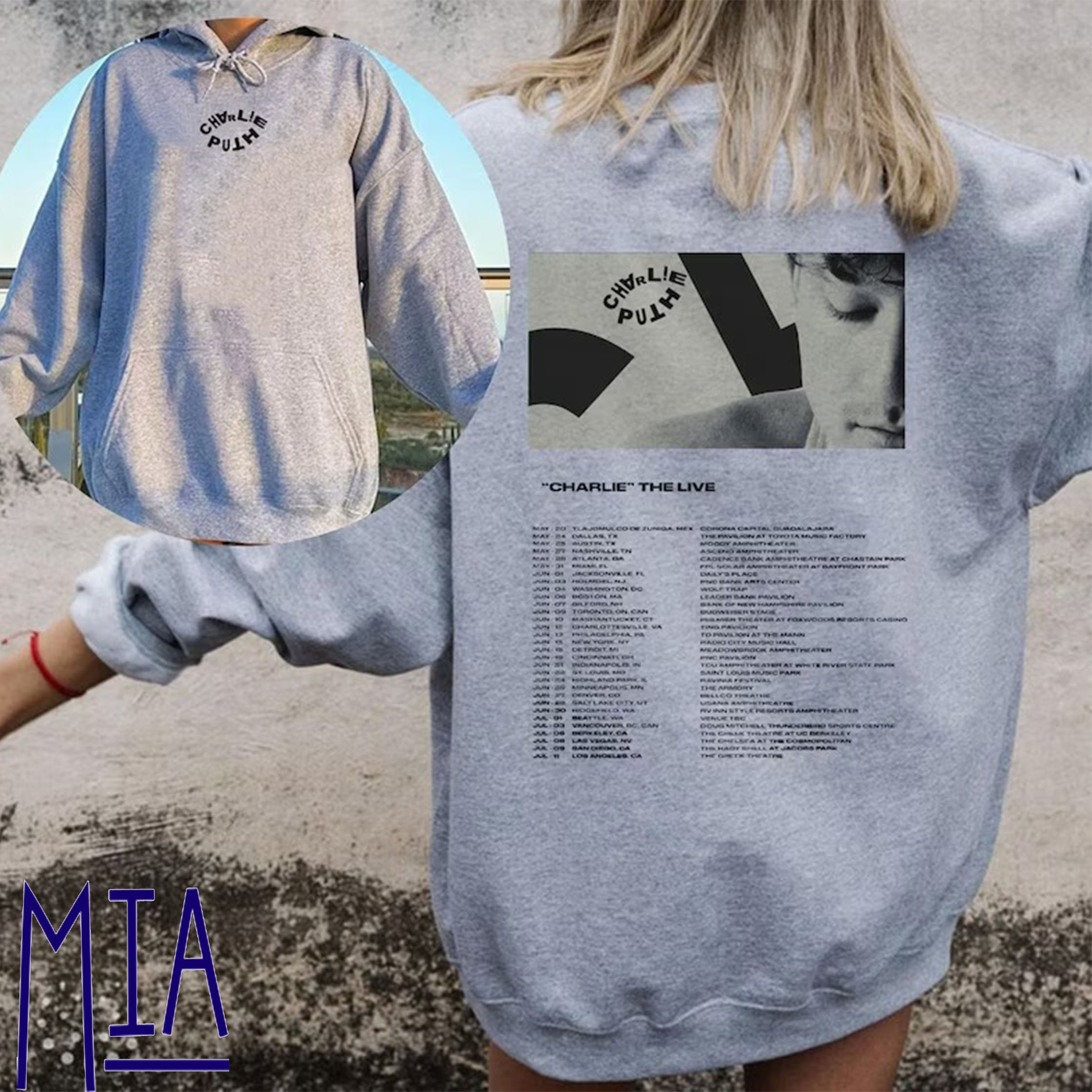 Vintage Charlie Puth Would Tour 2023 Shirt, Charl!e The Live Experience Tour 2023 Shirt, Charlie ...