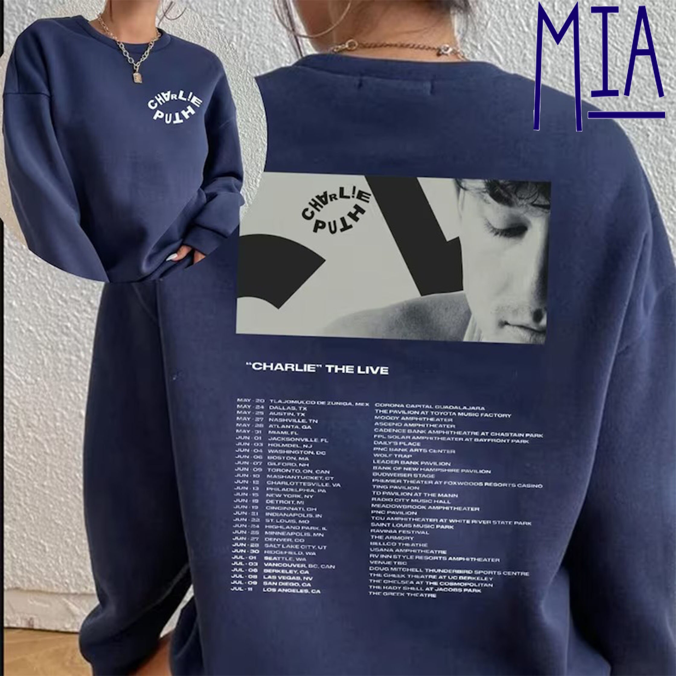 Vintage Charlie Puth Would Tour 2023 Shirt, Charl!e The Live Experience Tour 2023 Shirt, Charlie ...