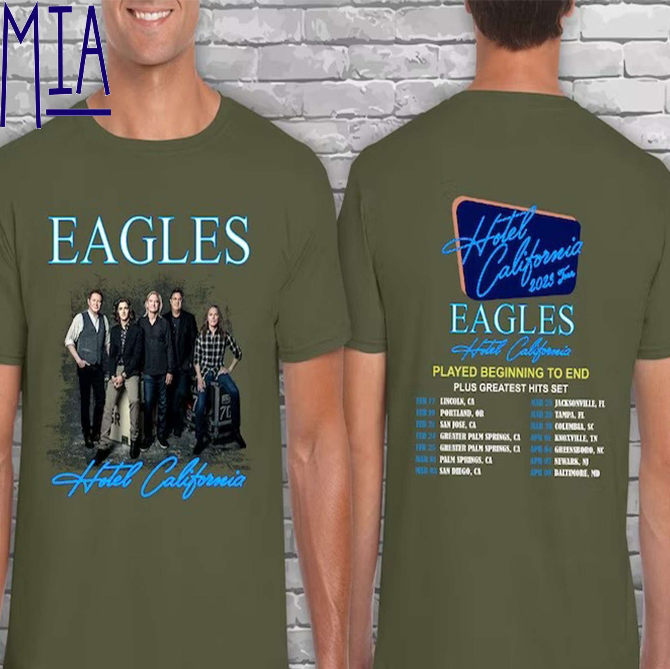 The Eagles Tour Shirt, The Eagles Hotel California Tour 2023 Double ...