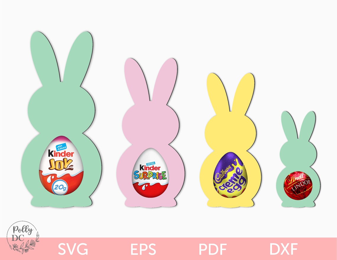 Bunny Candy Holder Svg Easter Bunny Candy Egg Holder Svg - Etsy