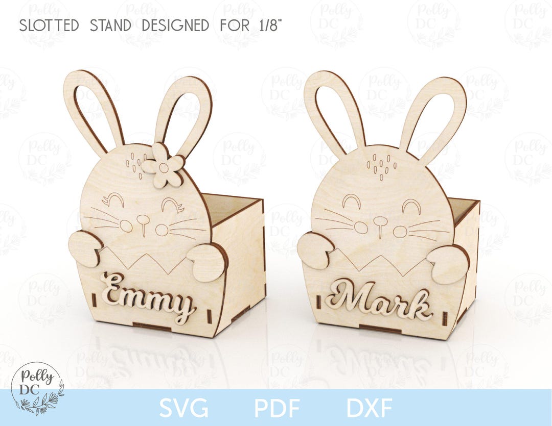 Easter Bunny Box SVG, Easter Treat Box SVG, 3D Easter Basket Svg, DIY ...