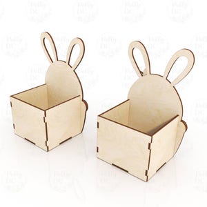 Easter Bunny Box SVG, Easter Treat Box SVG, 3D Easter Basket Svg, DIY ...