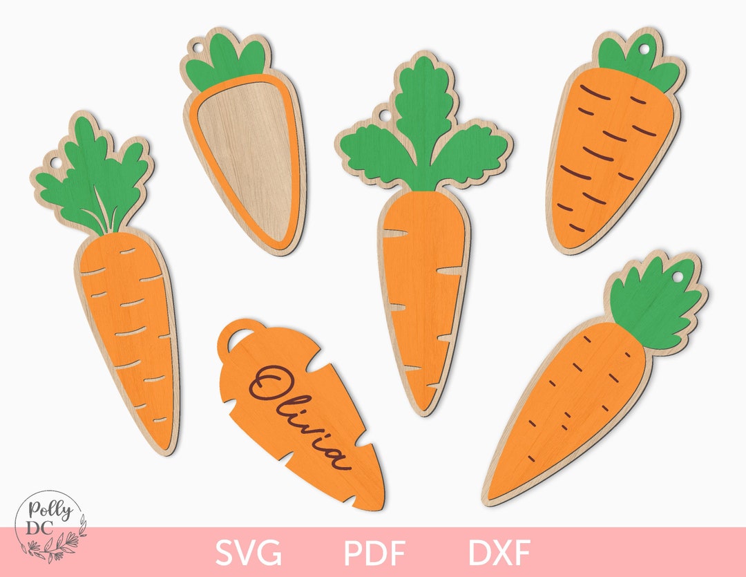 Carrot Easter Tag Svg, Easter Name Tags SVG, Carrot Svg Tags ...