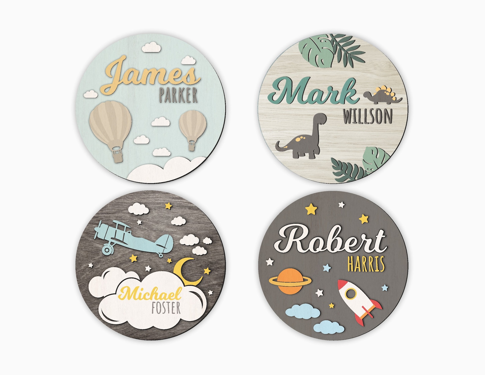 Boy Nursery Sign Svg Bundle, Baby Name Sign Svg, Boy Nursery Name Sign ...