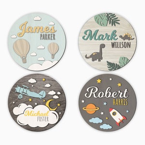 Boy Nursery Sign Svg Bundle, Baby Name Sign Svg, Boy Nursery Name Sign ...