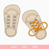 Learn to Tie Shoes Digital File | Shoelace Practice Board Template for ...