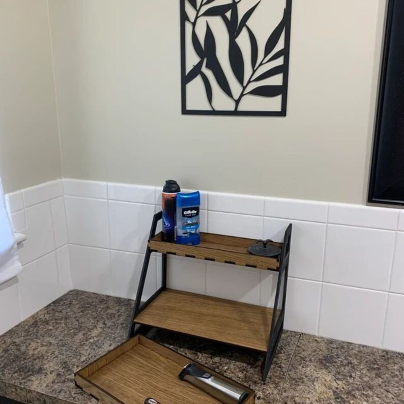 2 Tiered Shelf With Removable Tray SVG Laser Cut File 2 - Etsy