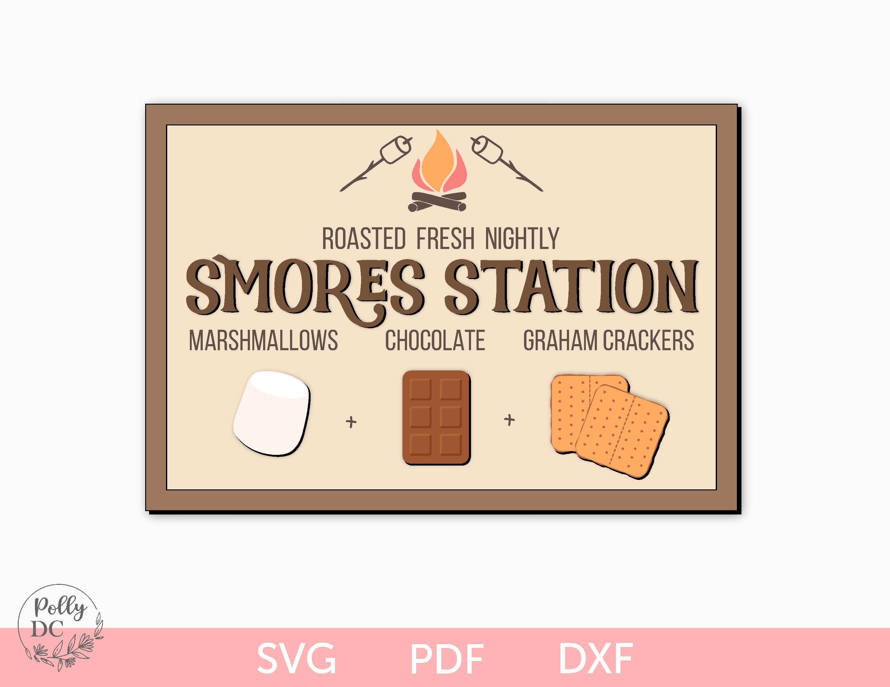Smore Sign SVG Laser Cut File S'more Station Sign Svg - Etsy Canada