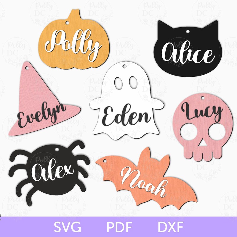 Halloween Name Tags - Etsy