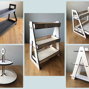 Tiered Tray SVG Bundle, Tiered Trays SVG Cut File, Laser Cut Tiered ...