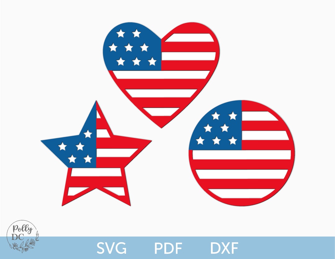 America Patriotic Signs SVG Cut File, 4th of July Decor Sign, Patriotic ...
