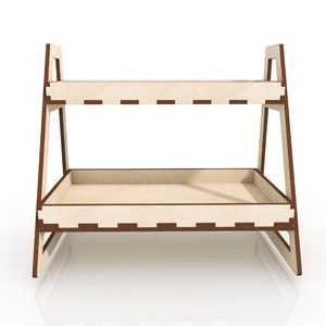 2 Tiered Shelf With Removable Tray SVG Laser Cut File, 2 Tiered Tray ...