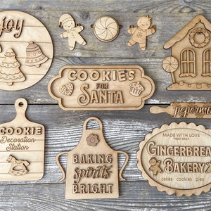 Gingerbread Tiered Tray Decor Svg, Gingerbread Cookies Tier Tray Decor ...