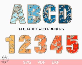 Dinosaur Letters and Numbers SVG, Laser Cut File, Dino Letters, 26 ...