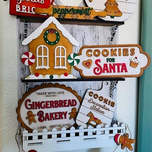 Gingerbread Tiered Tray Decor Svg, Gingerbread Cookies Tier Tray Decor ...