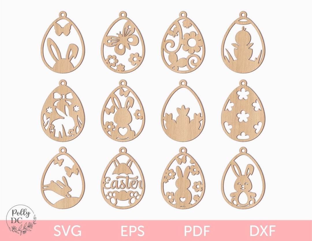 Easter Eggs SVG, Hanging Easter Eggs Svg, Bunny Easter Eggs, Easter ...
