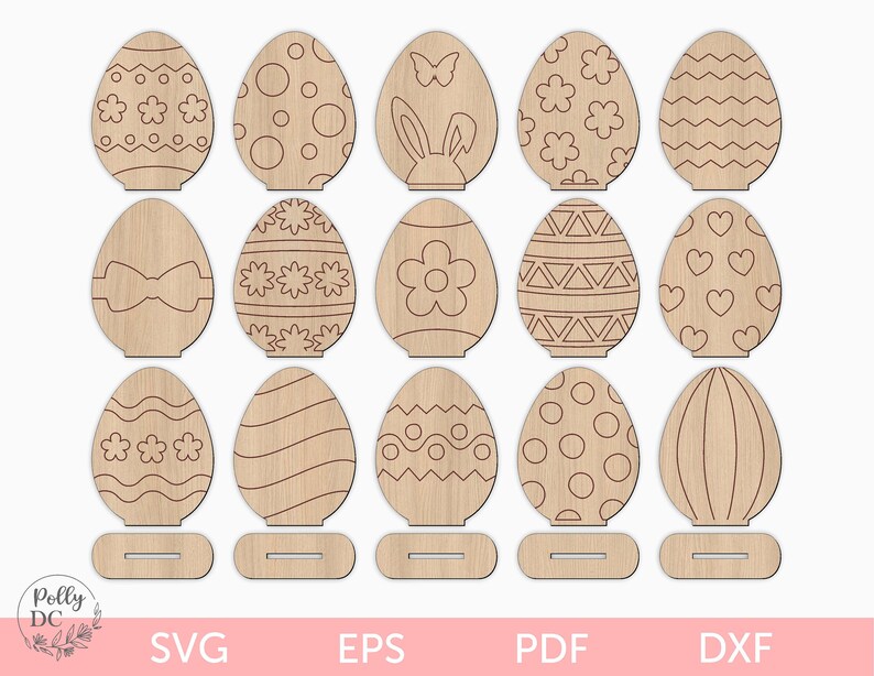 Easter Eggs DIY Paint Kit Svg Easter Eggs Shelf Sitter - Etsy