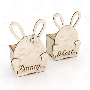 Easter Bunny Box SVG, Easter Treat Box SVG, 3D Easter Basket Svg, DIY ...