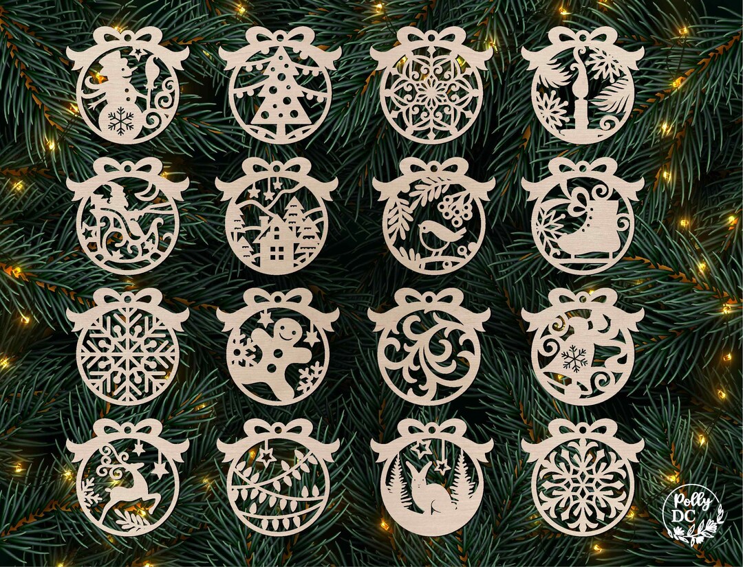 Christmas Balls Ornaments Bundle SVG Cut File, Paper Cut Christmas ...