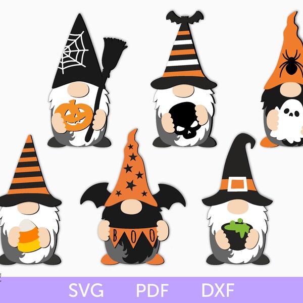 Halloween Gnome Svg - Etsy