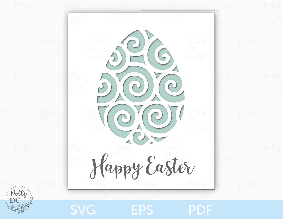 Easter Card SVG, Bunny Easter Card Cut File, Easter Paper Card Template ...