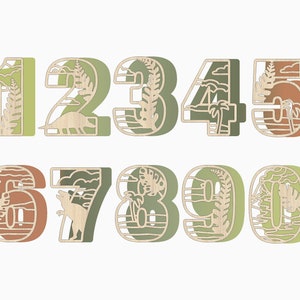 Dinosaur Letters and Numbers SVG, Laser Cut File, Dino Letters, 26 ...