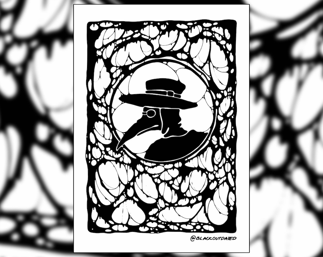 Plague Doc Gore Frame Art Print - Etsy