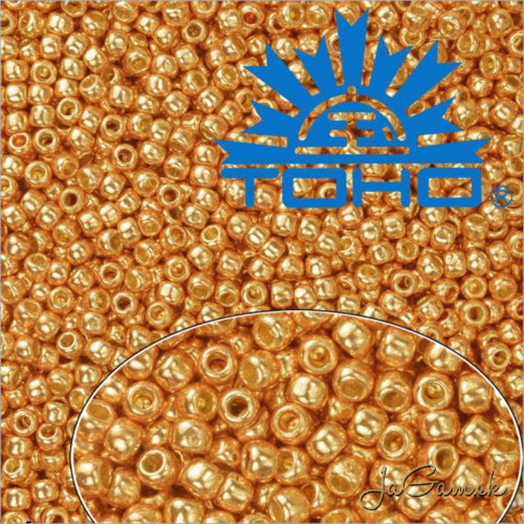 Toho Rocailles Permanent Finish - Galvanized Rose Gold PF551 11/0-25g ...