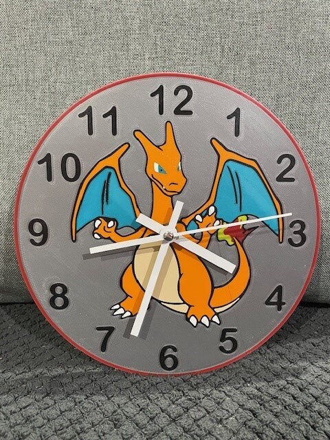 Charizard Clock 220mm Pokemon 3d Child Wall Clock - Etsy Australia