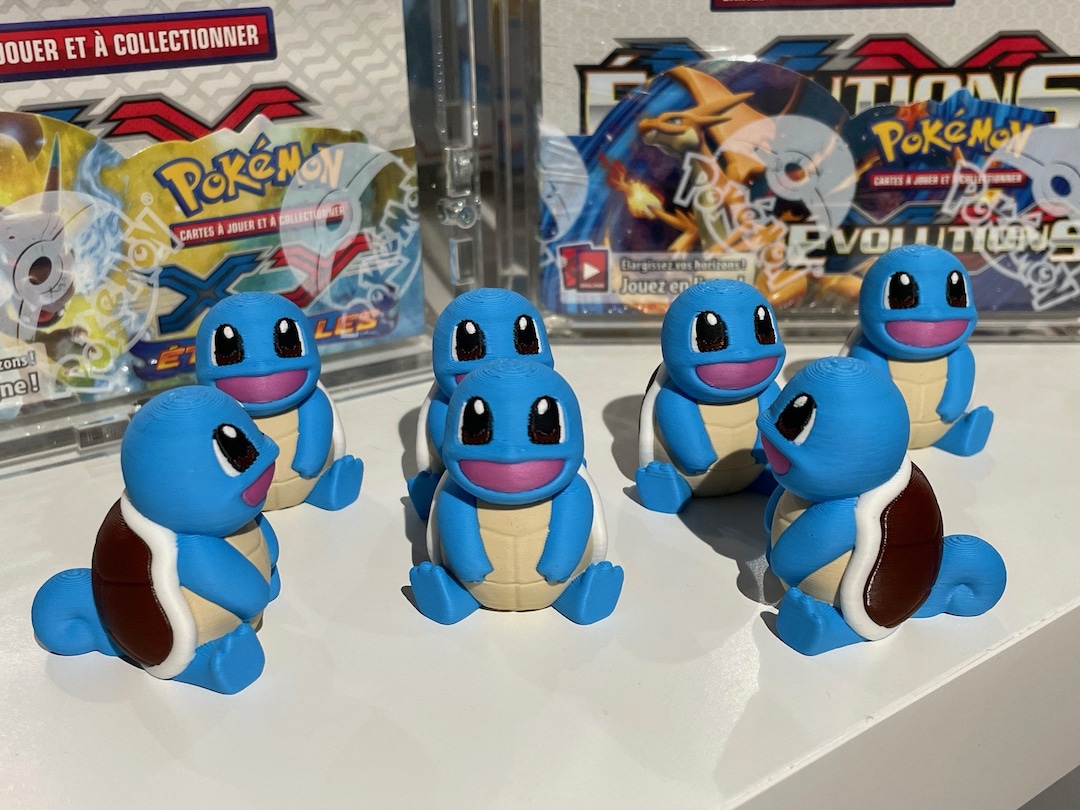 Squirtle Pokemon 3d 40mm Figurine Collection Display Etb Cards - Etsy
