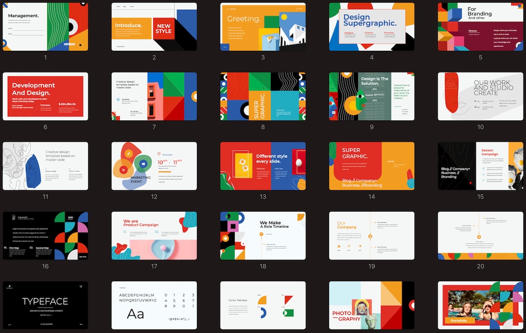 Fun & Creative Style Powerpoint Template - Etsy