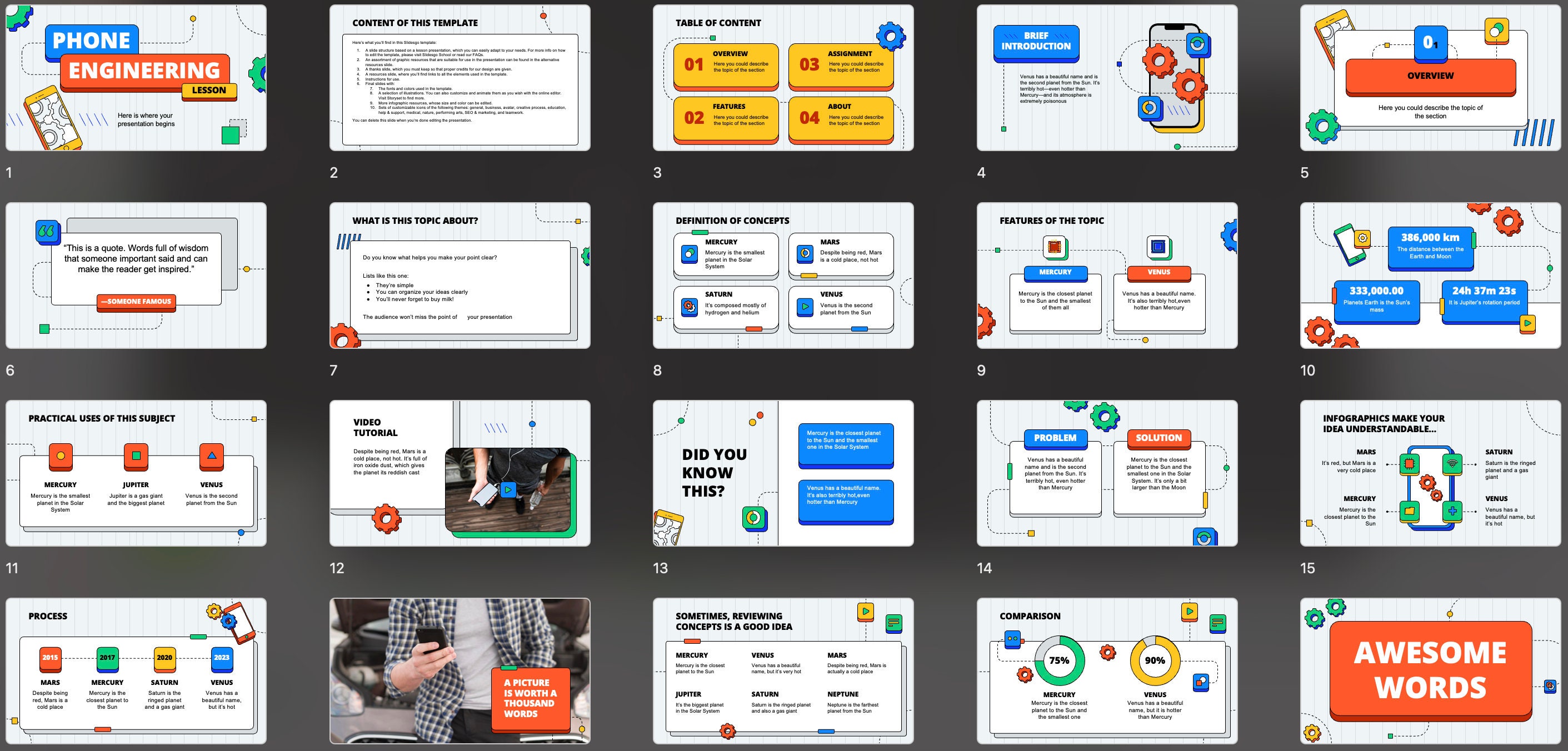Fun & Creative Style Powerpoint Template - Etsy