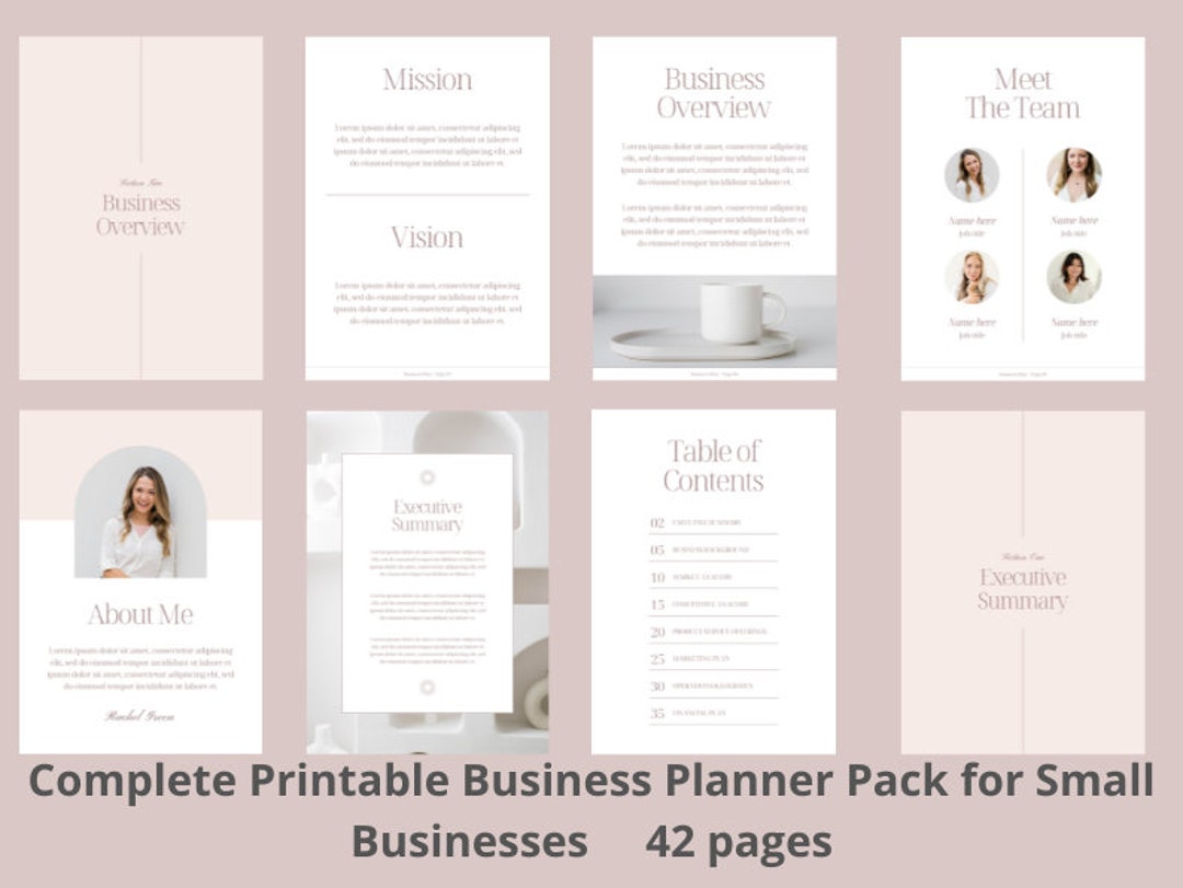 Complete Printable Business Planner Pack for Small Businesses - Etsy