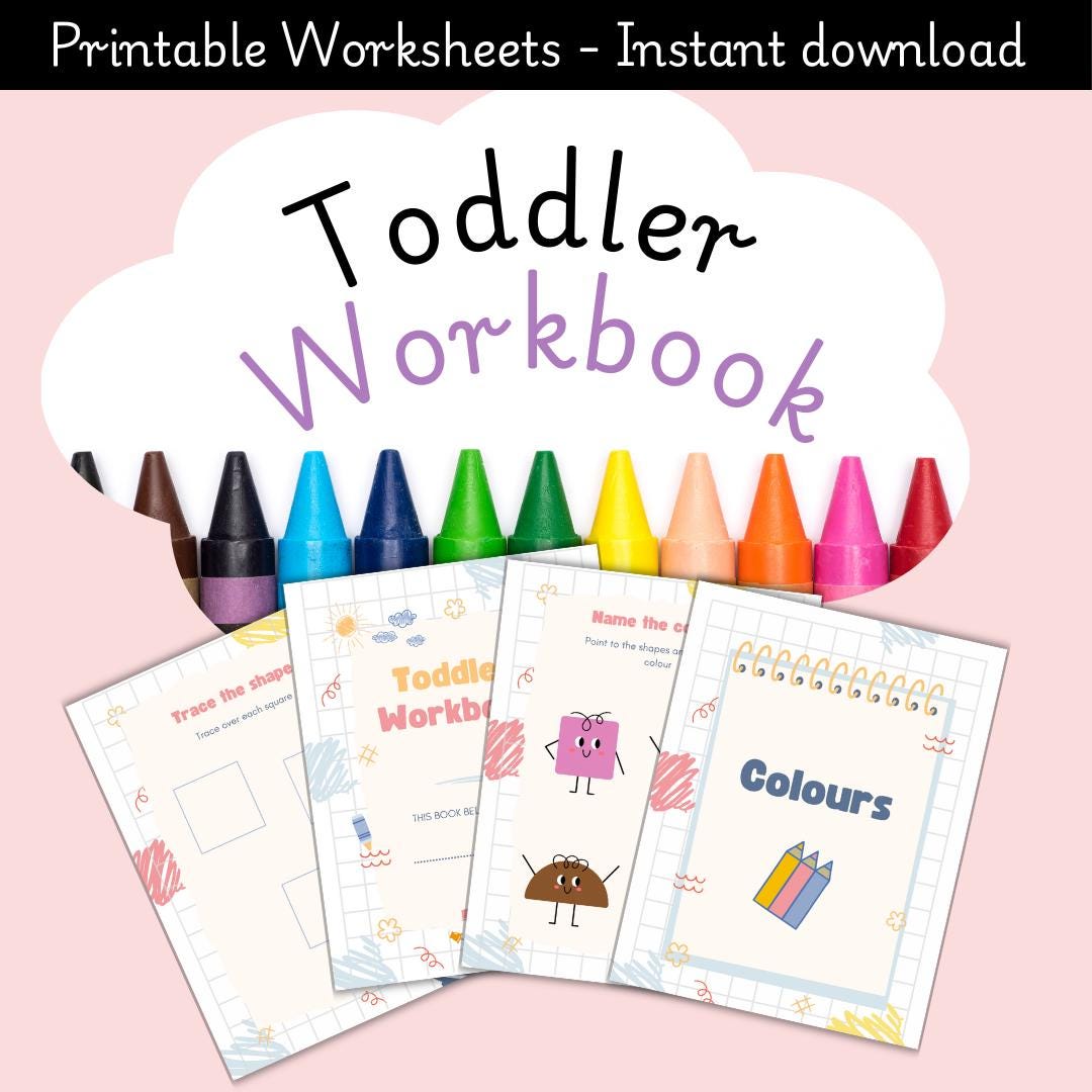 Toddler Worksheets, Busy Book Binder, Learning Binder, Workbook ...