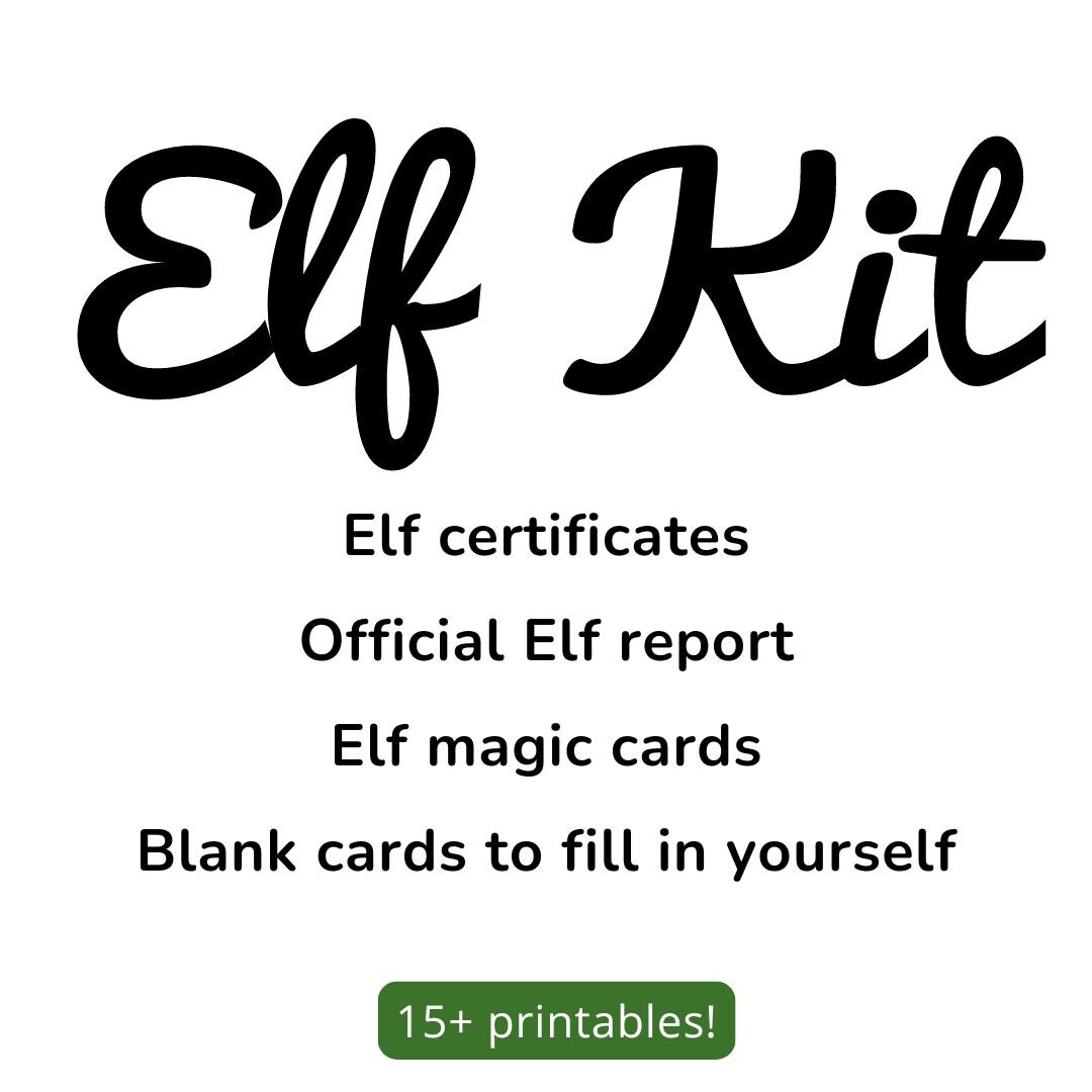 Elf Kit, Printable Certificate, Elf Magic Cards, Elf Notes, Official ...