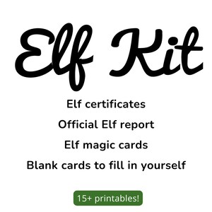 Elf Kit, Printable Certificate, Elf Magic Cards, Elf Notes, Official ...