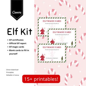 Elf Kit, Printable Certificate, Elf Magic Cards, Elf Notes, Official ...