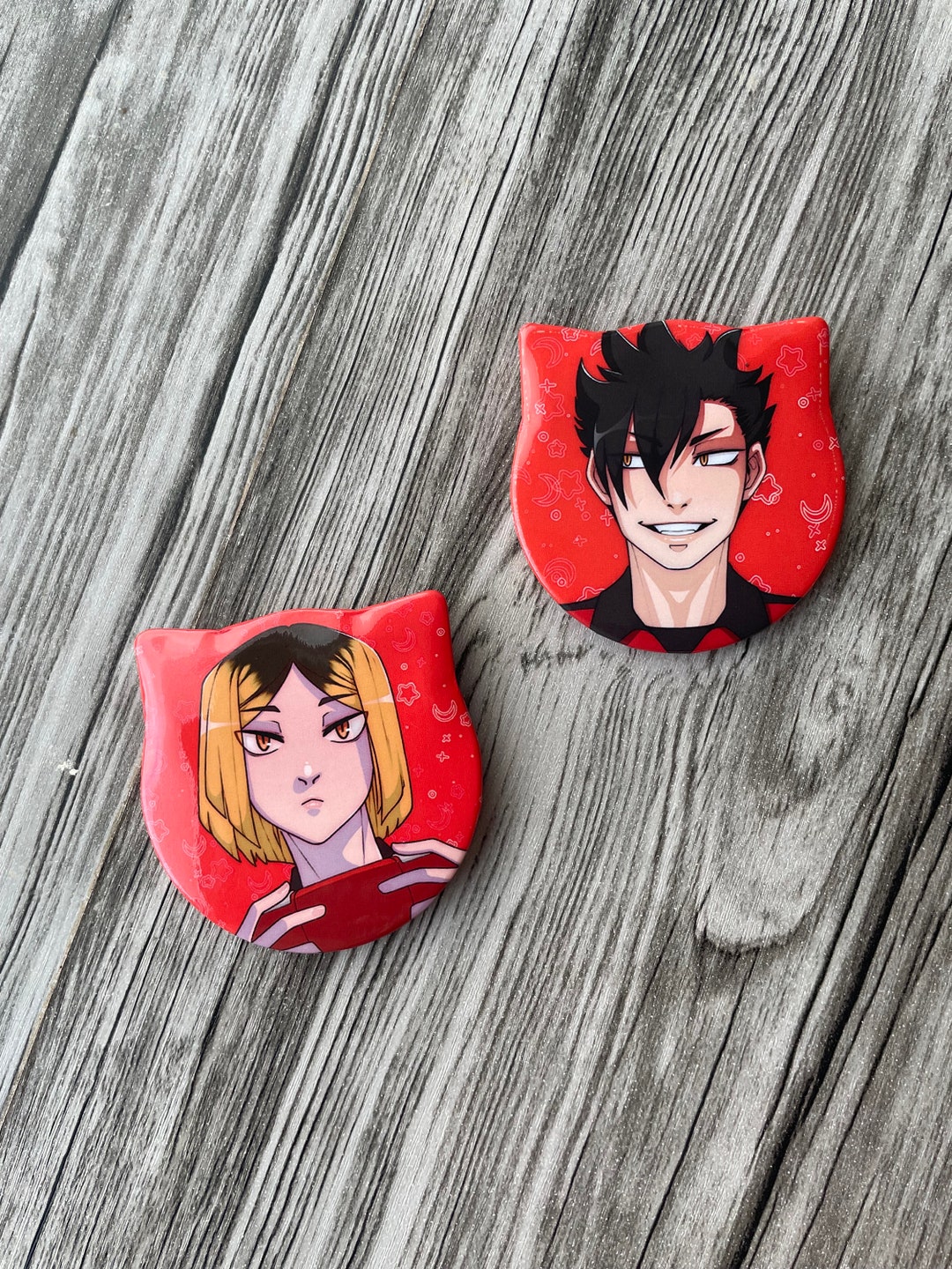 Kuroo Kenma Haikyuu!! Cat Badges - Etsy