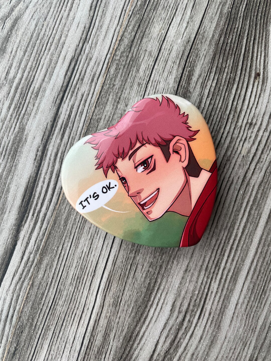 JJK Itadori its Okay Badge - Etsy