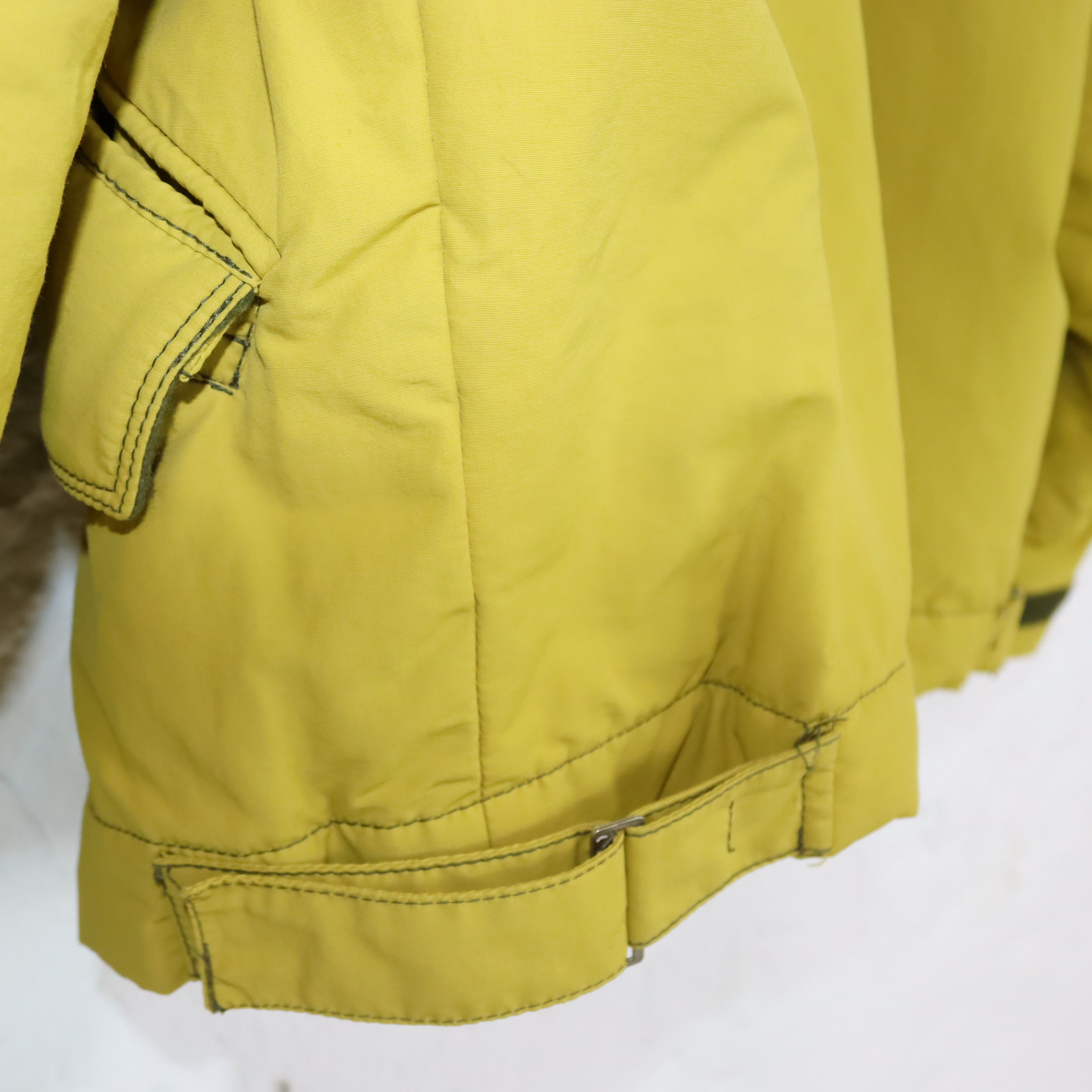 Vintage 80s 90s SOVIET Winter Jacket Lined Yellow Wool Vintage 80s 90s SOVIET Winter Jacket Lined Yellow Wool