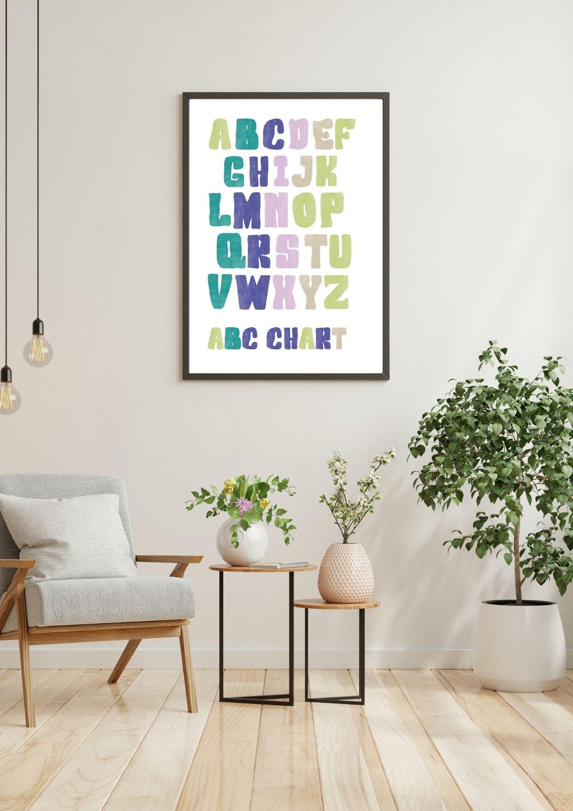 ABC Chart, ABC Reading, Letter Chart, Aesthetic Letter Chart, Aesthetic ...