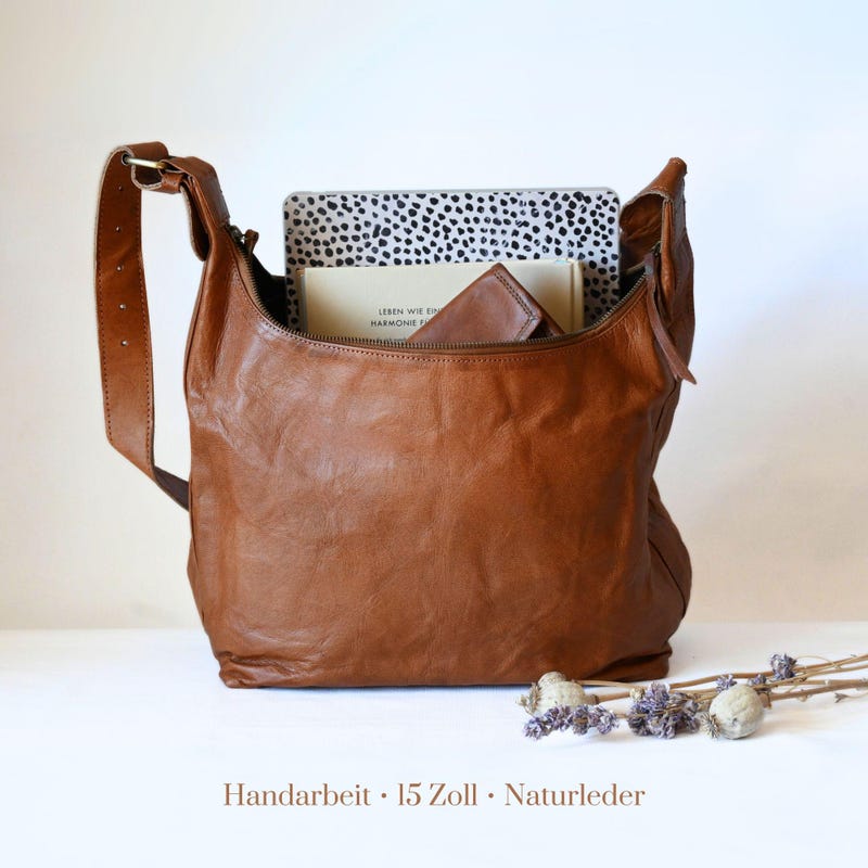 Vintage ledertasche leder schultertasche braun - Etsy.de