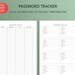 Printable Simple Password Tracker Password Log, Password Keeper ...