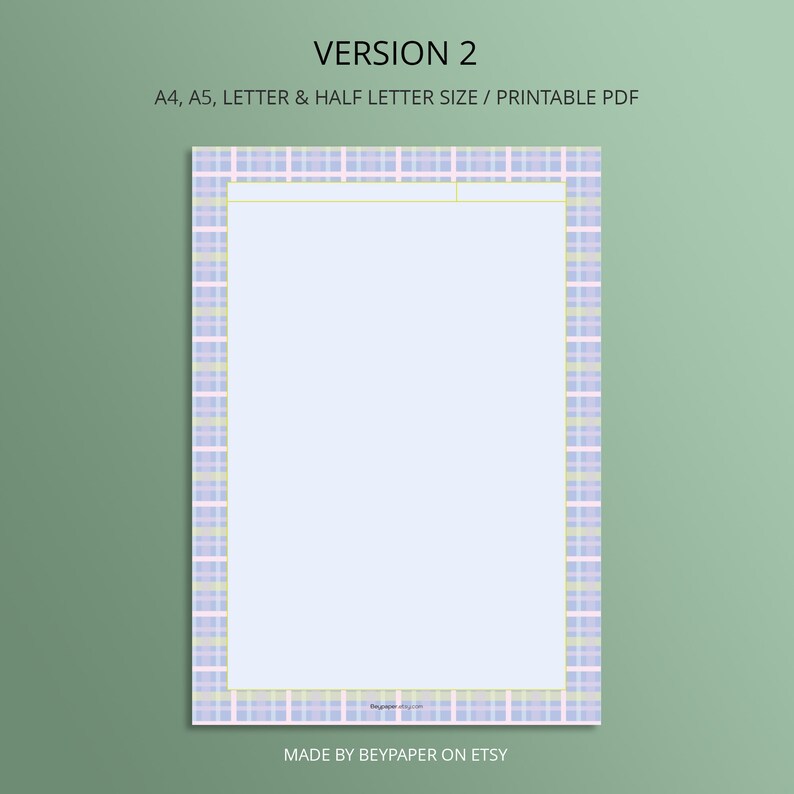 Printable Notebook Paper Pages | Colorful Blanked Paper, 3 Versions ...