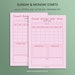 Daily, Weekly, Monthly Pink Planner Planner Set Printable & Instant ...